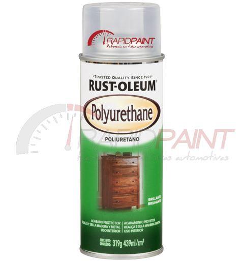 Rapid Paint - SPRAY VERNIZ PARA MADEIRA POLIURETANO BRILHANTE 439ML RUST OLEUM - TUBO