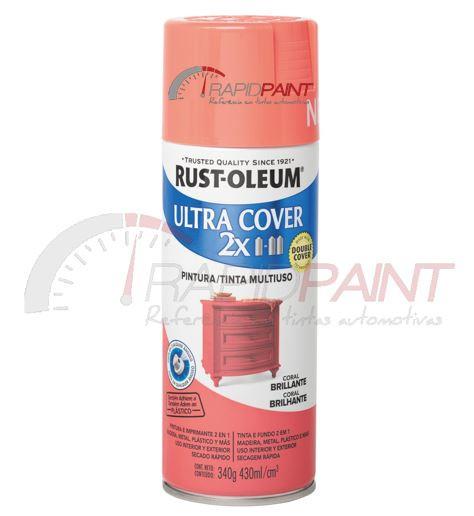 Rapid Paint - SPRAY CORAL BRILHANTE ULTRA COBERTURA 2X 430ML RUST OLEUM - TUBO