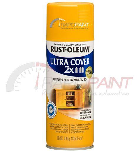 Rapid Paint - SPRAY AMARELO OURO BRILHANTE ULTRA COBERTURA 2X 430ML RUST-OLEUM - TUBO