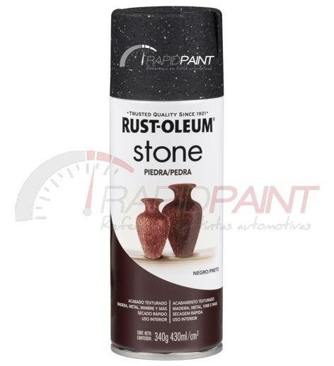 Rapid Paint - SPRAY EFEITO PEDRA STONE PRETO 430ML RUST OLEUM - TUBO