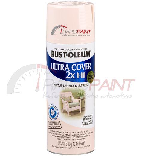 Rapid Paint - SPRAY ROSA QUARTZO BRILHANTE ULTRA COBERTURA 2X 424ML RUST OLEUM - TUBO