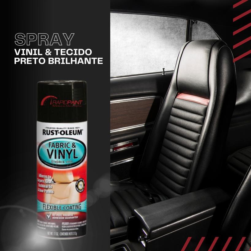 Rapid Paint - SPRAY VINIL & TECIDO PRETO BRILHANTE 340ML RUST OLEUM - TUBO